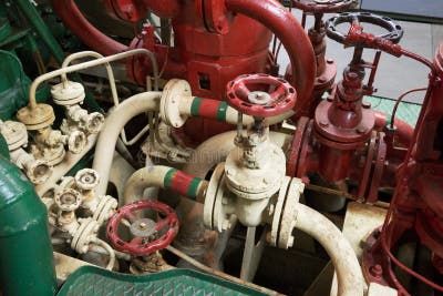 Part of Fire Sprinkler System in the Ship Stock Image - Image of ...
