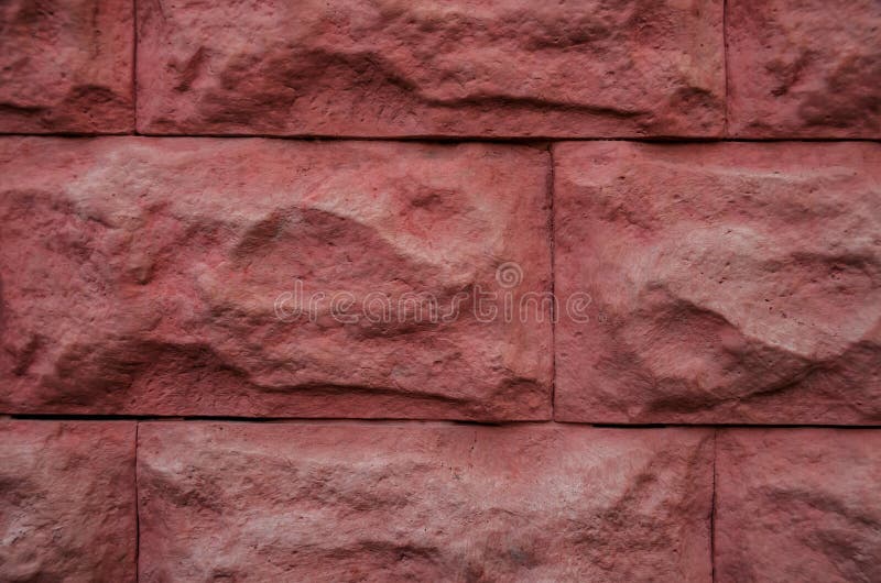 Part of the Foundation. Red Stone Wall Stock Photo - Image of nature ...