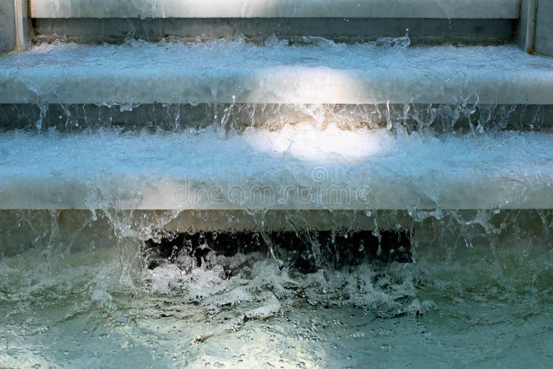 Water Falling Down from the White Marble Steps Stock Photo - Image of ...