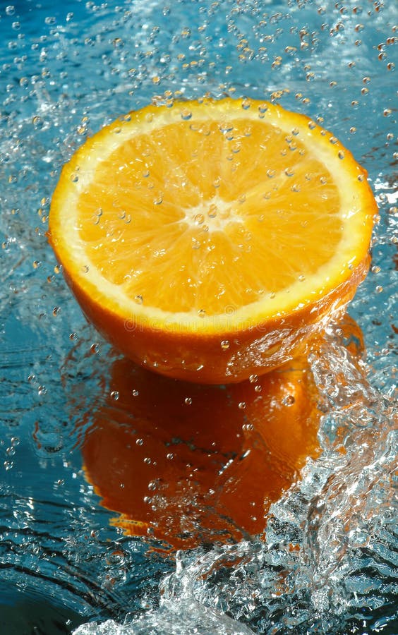 Part of fresh orange stock photo. Image of food, beverage - 12941884