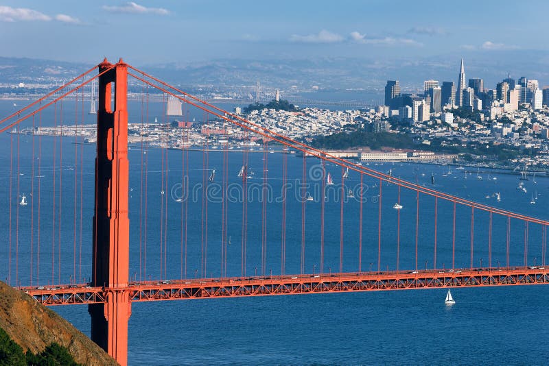 Part of Golden Gate Bridge stock photo. Image of cable - 28198660