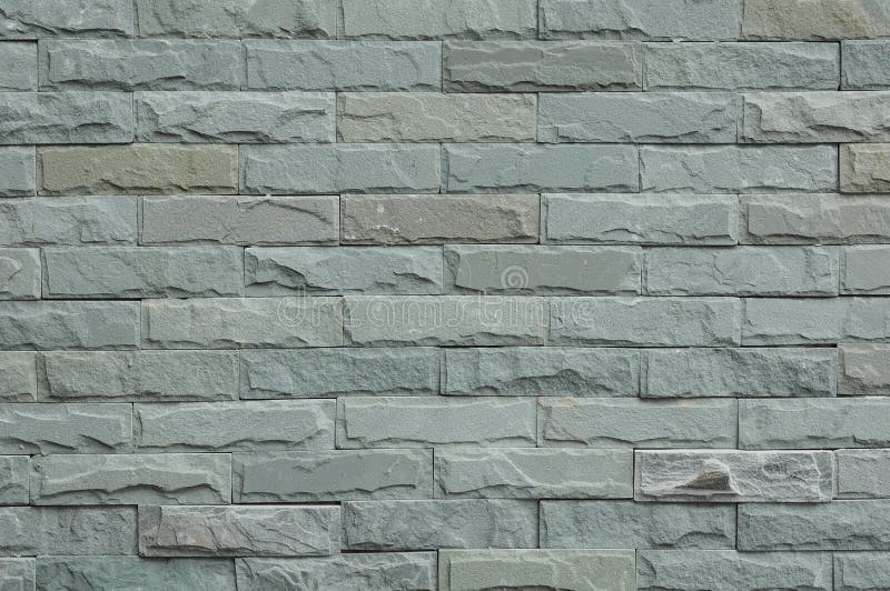 Part of Gray Square Stone Wall for Background Stock Photo - Image of ...
