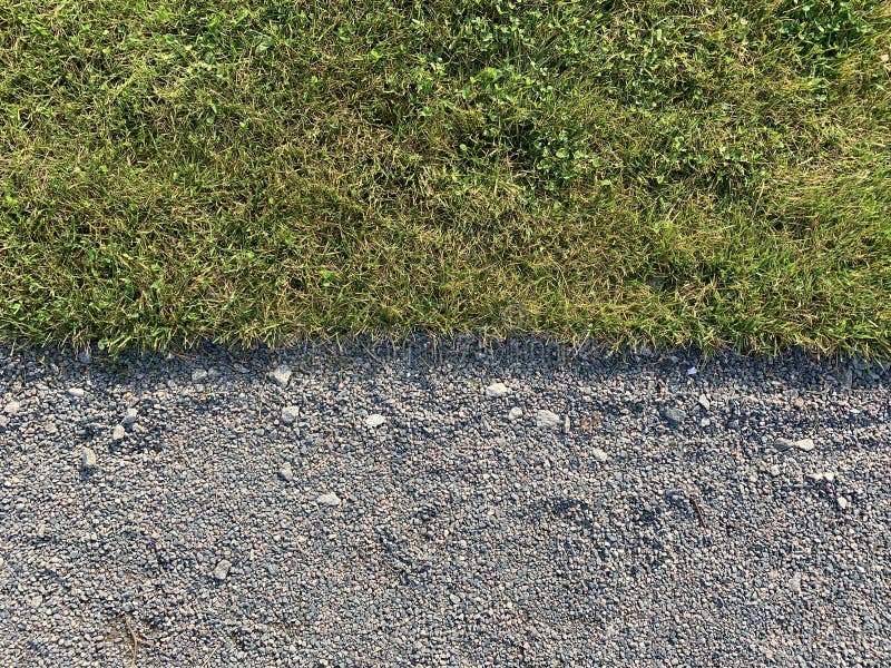 Part of a Green Grass Lawn and a Gravel Path Stock Photo - Image of ...
