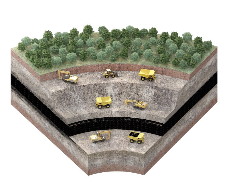 Cutaway of Soil with Soil Layers Stock Illustration - Illustration of ...