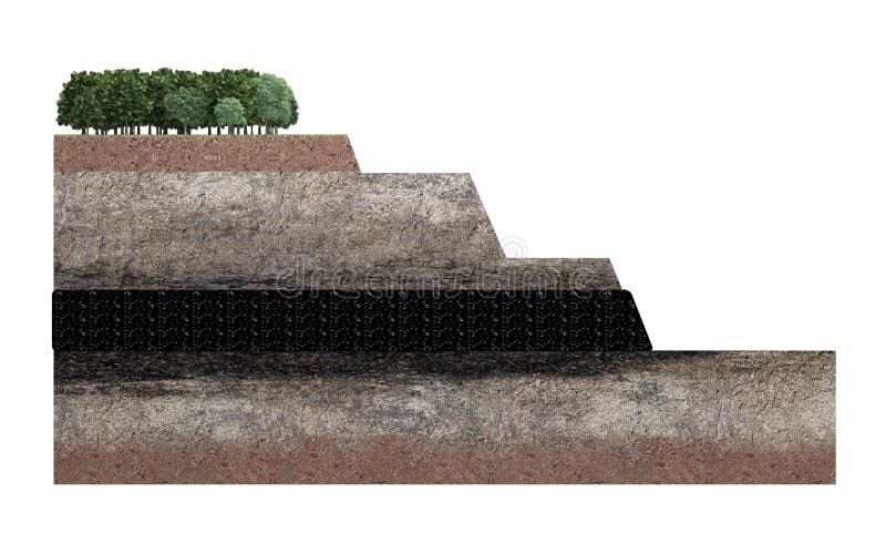 Part of Ground Cut of Layers Stock Illustration - Illustration of level ...