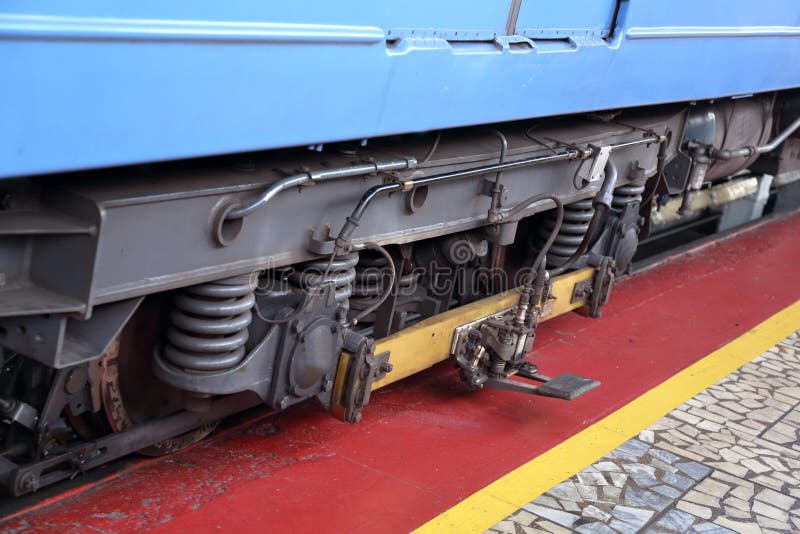 Part of the Old Train Braking System Stock Photo - Image of ...