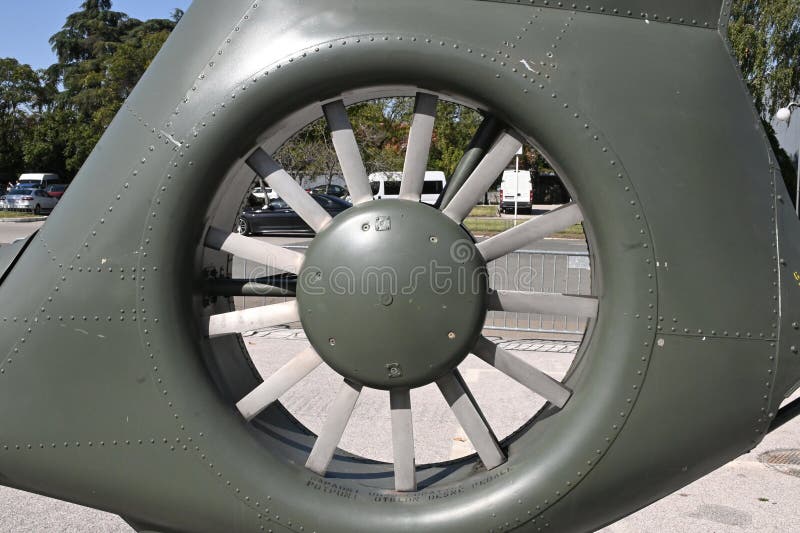 Part of a Helicopter Tail Rotor Stock Photo - Image of light, tail ...