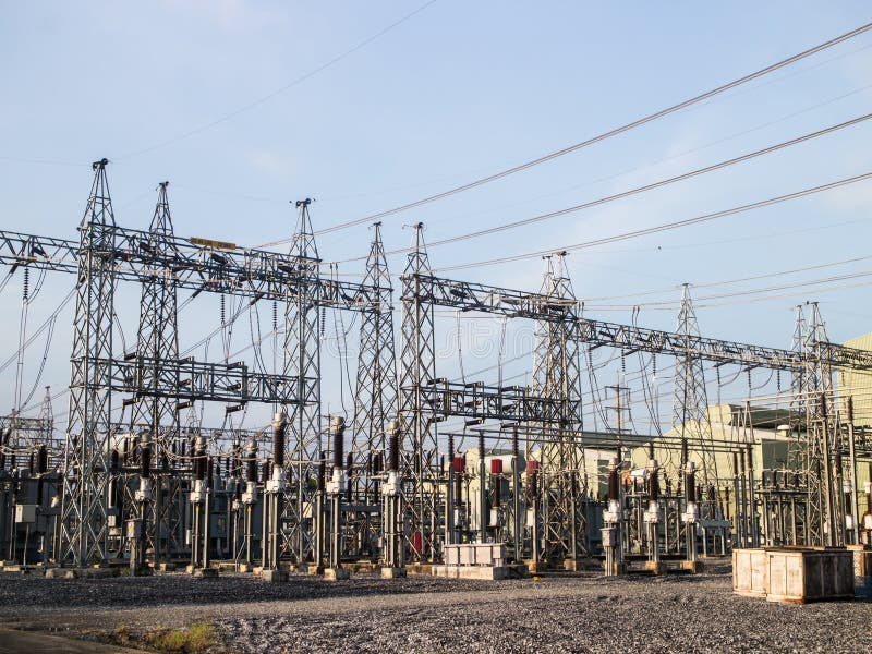 Part Of High-voltage Substation With Switches And Disconnectors Stock ...