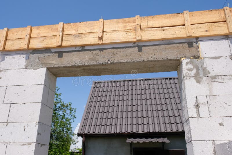 Part of a House Under Construction Close-up. Construction Concept Stock ...