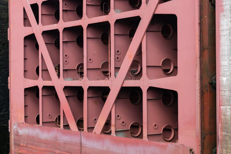 A Fragment of the Complex Steel Structure of the Gates of the River ...