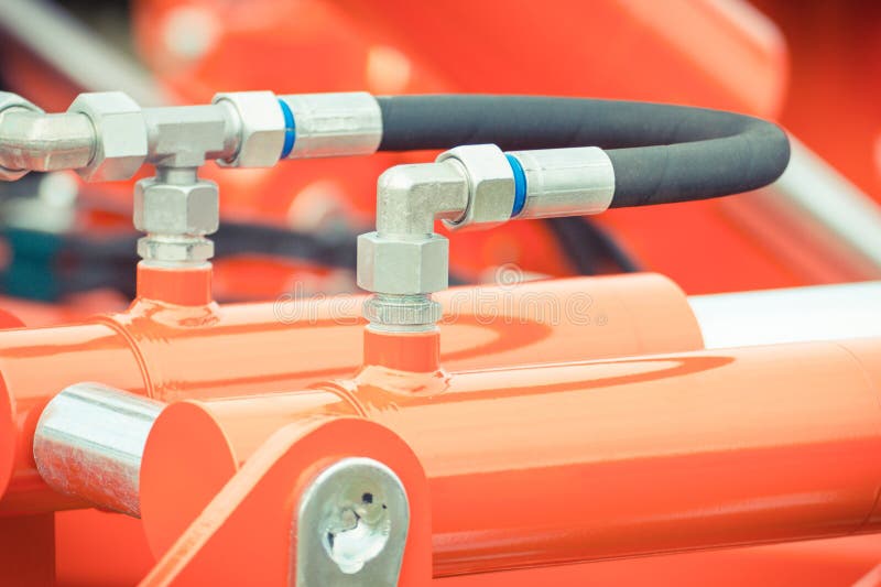 Part of Industrial Hydraulic or Pneumatic Machine. Hydraulic Mechanism ...