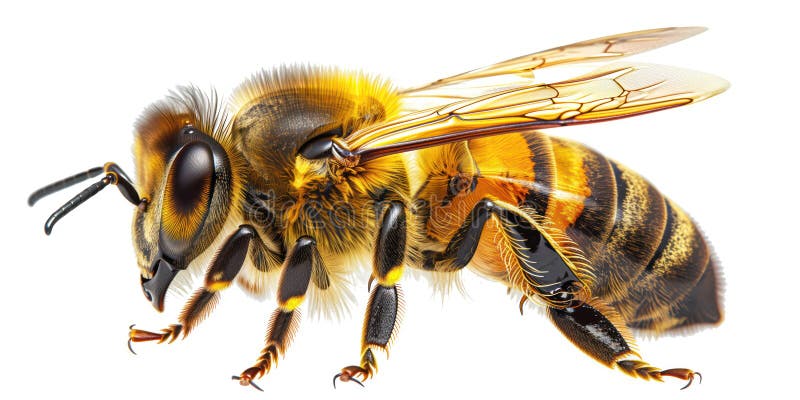 A Bee Isolated on a White or Transparent Background. Created with AI ...