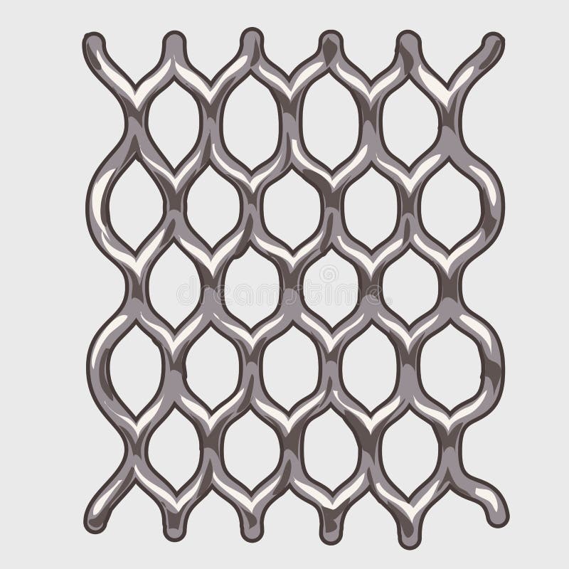 Part of Iron Grey Mesh, Vector Illustration Stock Vector - Illustration ...