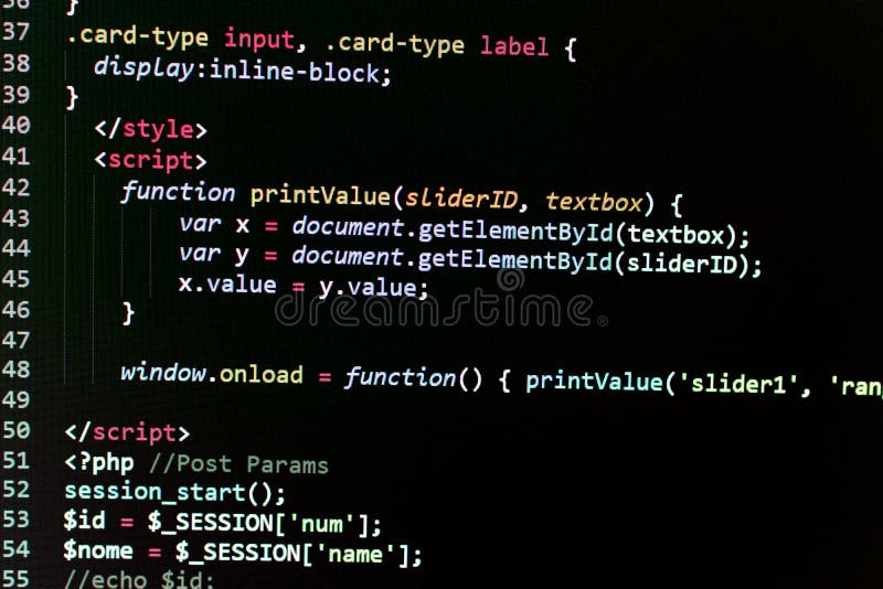 Part Of A Javascript Script On A Php Webpage Script That Controls The Movement Of A Slider In A