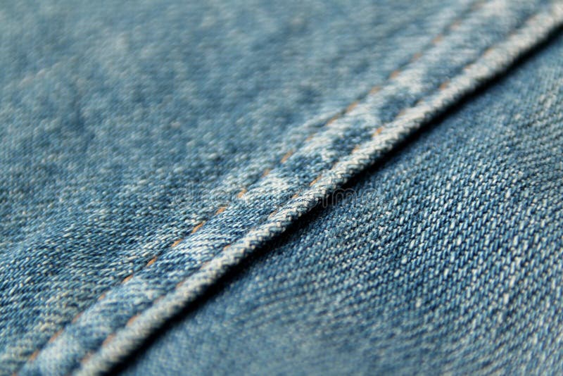 Part of Jeans with Beautiful Embossed Stitching, Seam, Fabric Texture ...