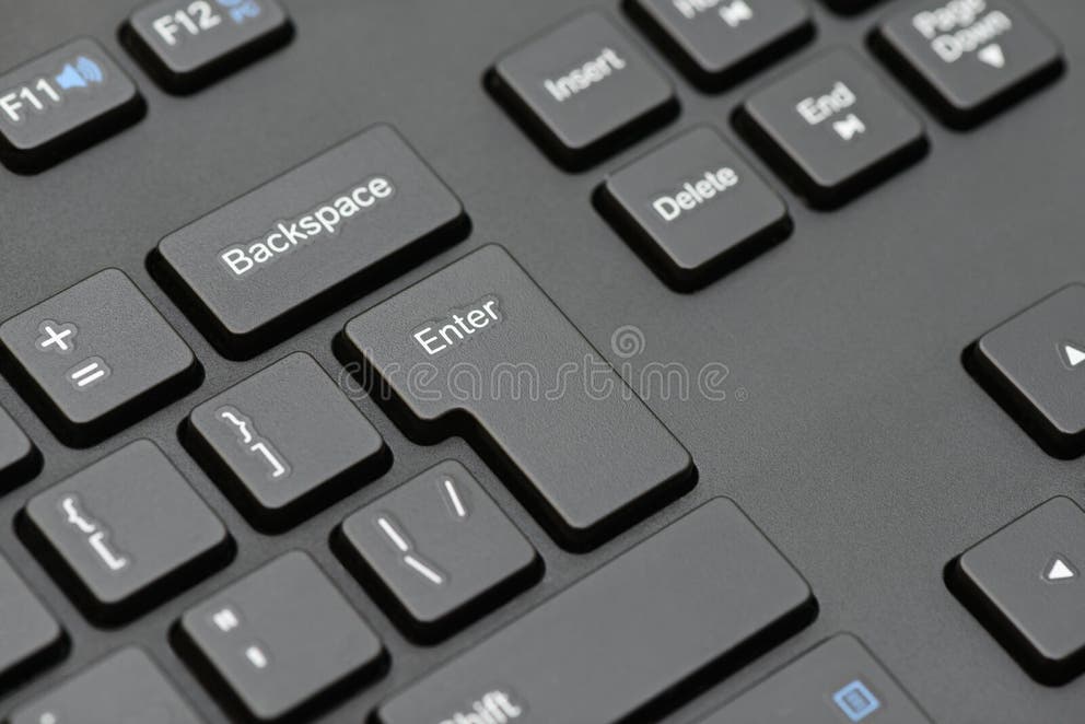 Part of the Keyboard with the ENTER Key Stock Photo - Image of internet ...