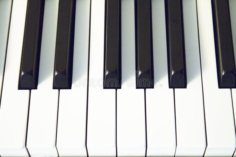 Part of the Keyboard of a Piano in White Color Stock Image - Image of ...