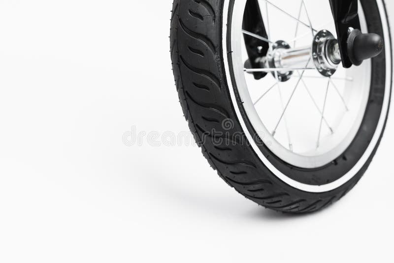 Kids Bicycle Wheels with Spokes, White Background Stock Image - Image ...