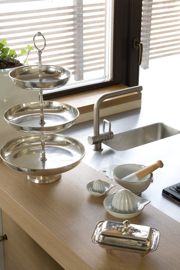 Part of a kitchen stock image. Image of bright, support - 15616253