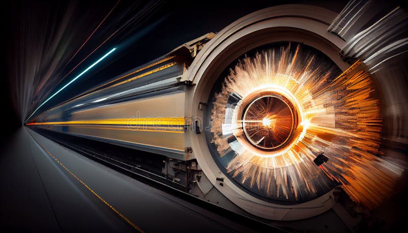 Part of the Large Hadron Collider. Stock Illustration - Illustration of ...