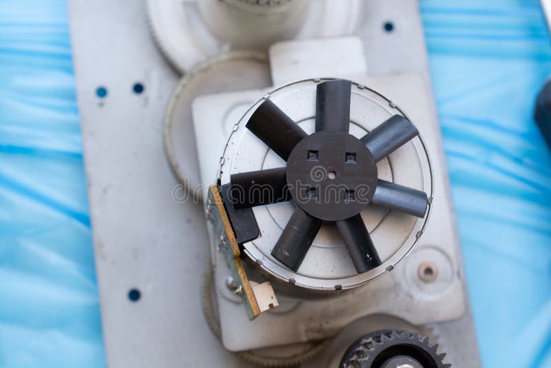 Part of Laser Printer. Block with Electric Motor Stock Photo - Image of ...