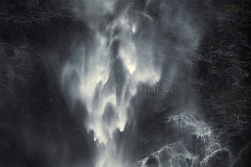 Part of a Magnificent Large Waterfall As a Dreamy Abstract Stock Photo ...