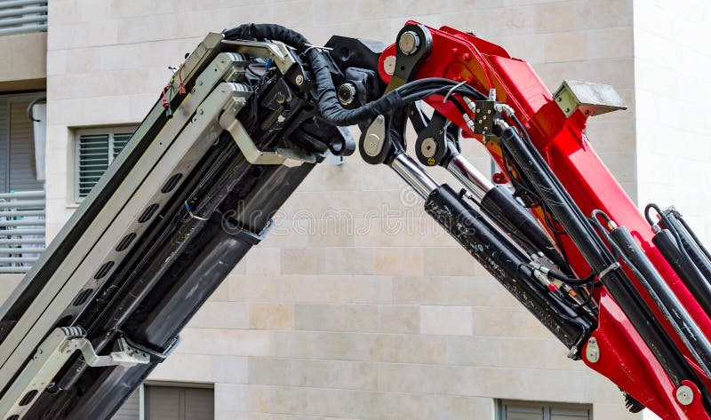 Part of an Arrow of the Elevating Crane Stock Image - Image of derrick ...