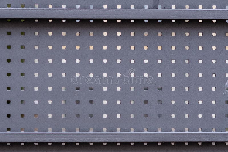 Part of a Metal Gate with Square Holes Stock Image - Image of grunge ...