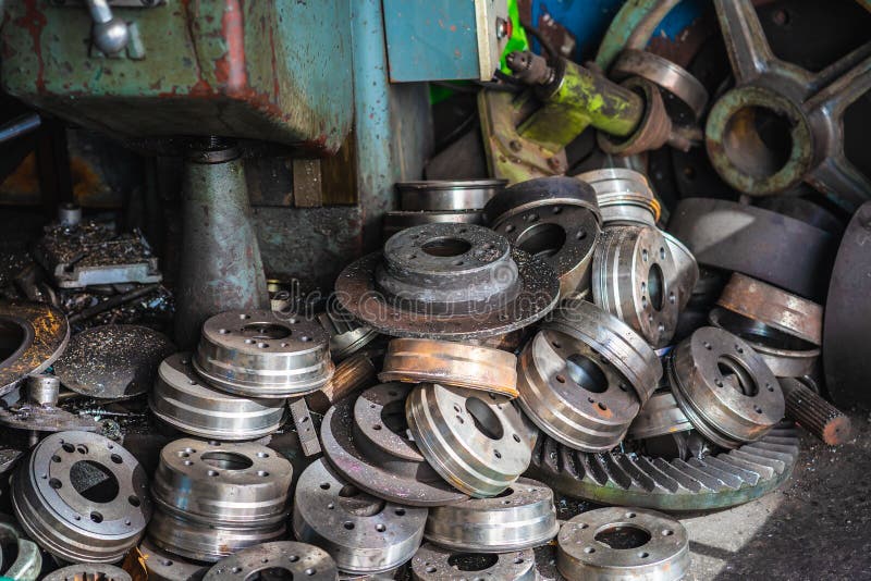 Part of Metal Workpiece Pulley Made from Lathe Machine Stock Image ...