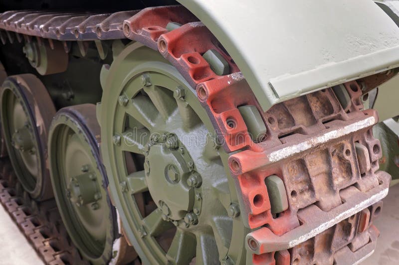 Part of a Military Tank and Its Components Stock Image - Image of ...