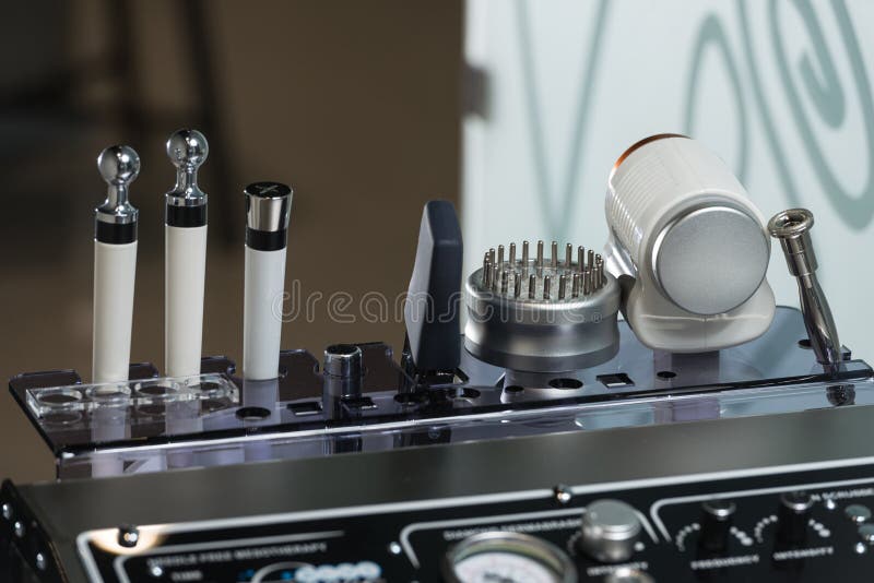 Part of a Modern Device for Needle Free Mesotherapy in a Clinic Stock ...