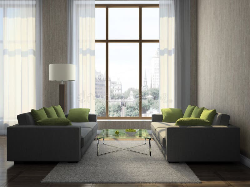 Part of the Modern Living-room Stock Illustration - Illustration of ...