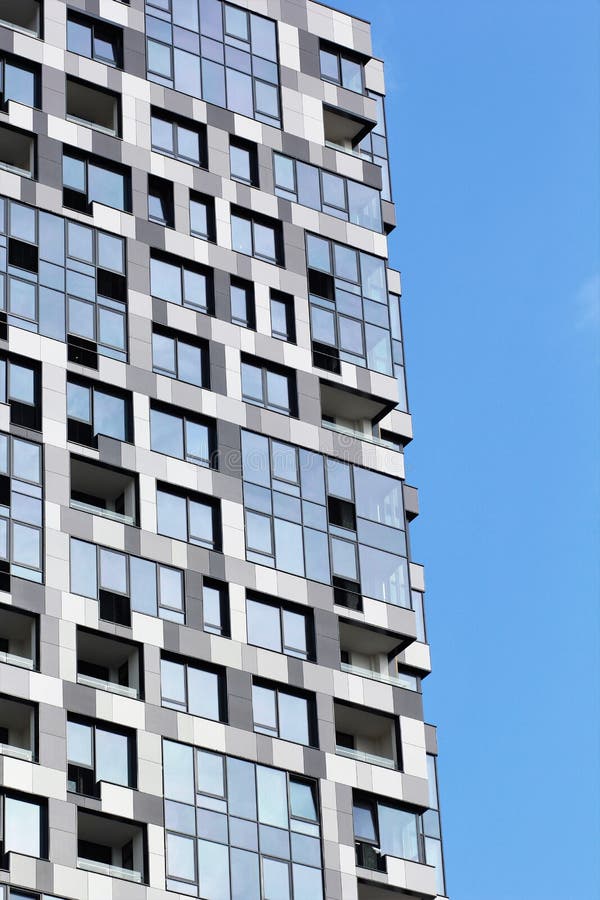 Part of a Modern Multistory Building. Modern High-tech Architecture ...