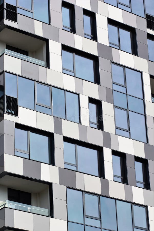 Part of a Modern Multistory Building. Modern High-tech Architecture ...