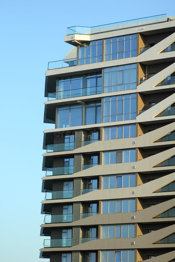 Modern high tech building stock photo. Image of mirror - 1075626