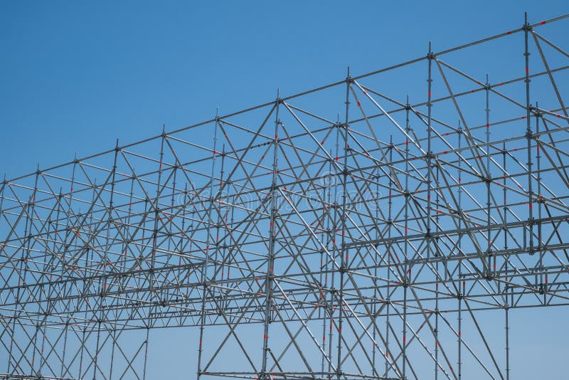 Part of Modern Scaffolding at a Construction Site Stock Photo - Image ...