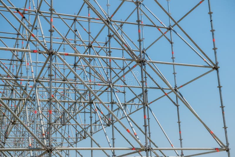 Modern scaffolding stock image. Image of high, architecture - 164175703