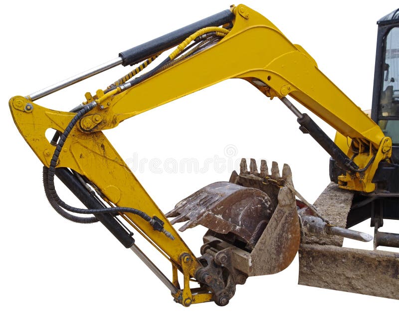 Yellow excavator machines stock image. Image of industry - 221729887