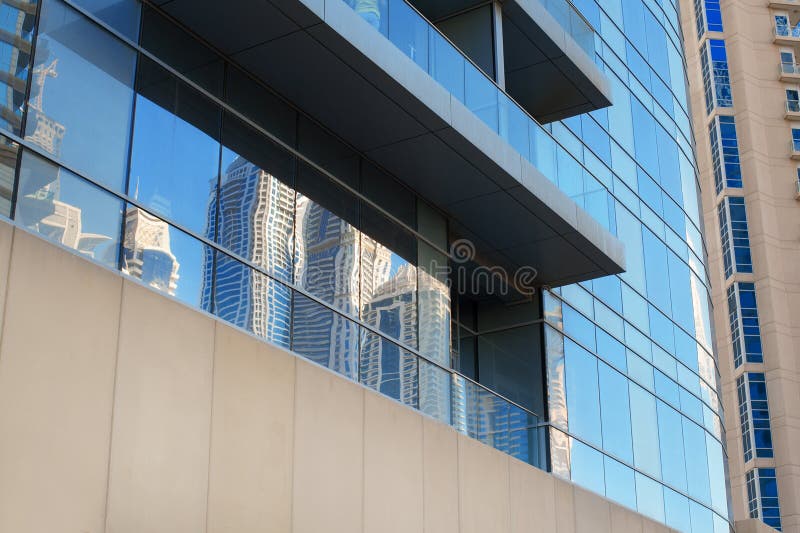 Part of a Multi-storey Office Building Glass Stock Image - Image of ...