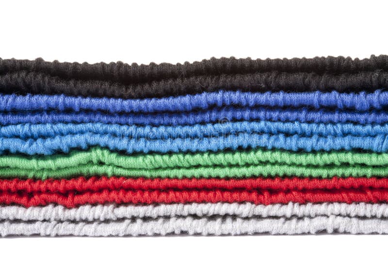 Part of Multicolored Knitted Clothes Pile Stock Image - Image of stack ...