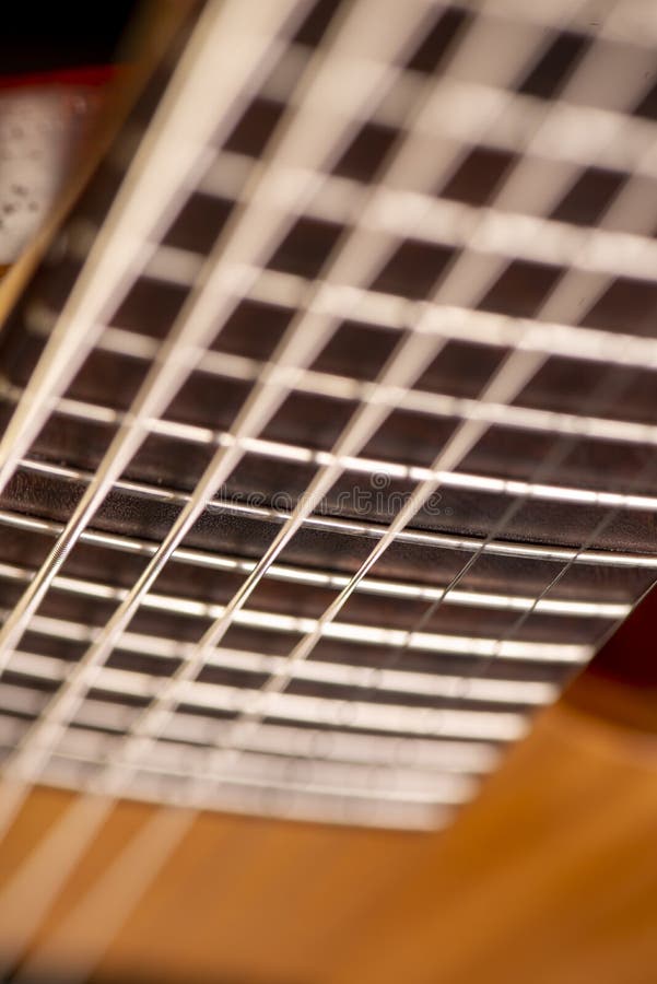 Part of the Neck and Body of an Eight-string Guitar Stock Photo - Image ...