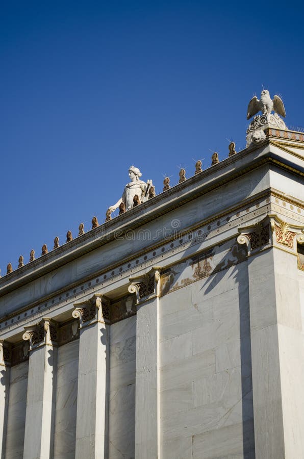 Part of a Neoclassical Building, Athens, Greece Stock Image - Image of ...