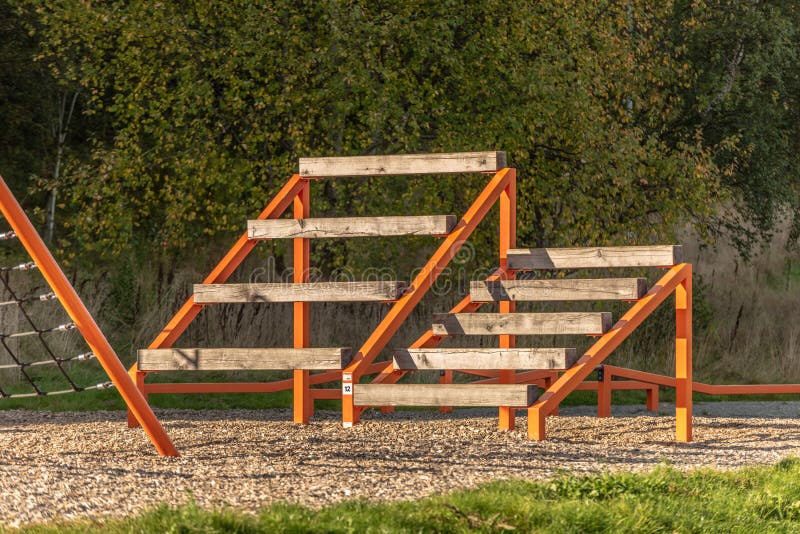 Part of an obstacle course stock image. Image of sport - 253555859