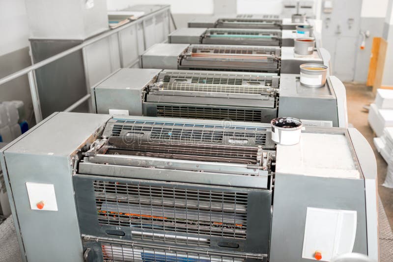 Offset printing machine stock photo. Image of business - 110443280