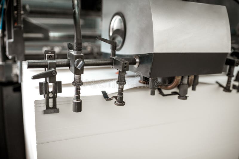 A Part of the Offset Printing Machine Stock Image - Image of print ...