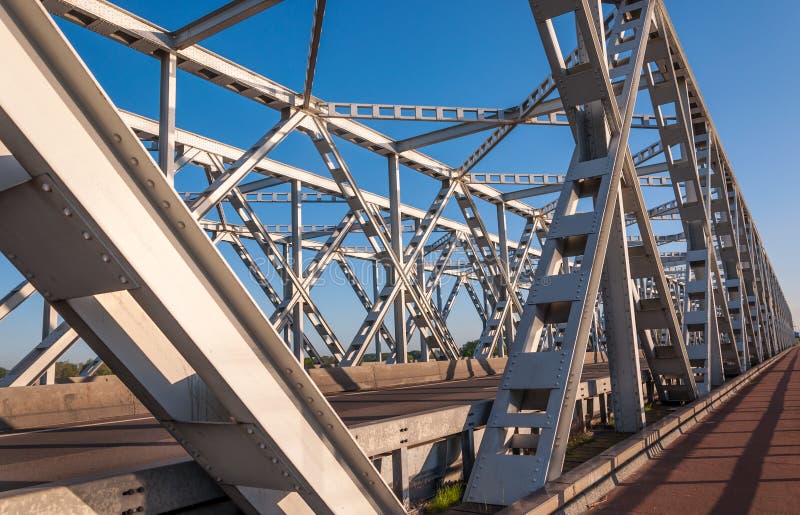 Car Transport Over an Old Dutch Bridge Stock Photo - Image of maas ...