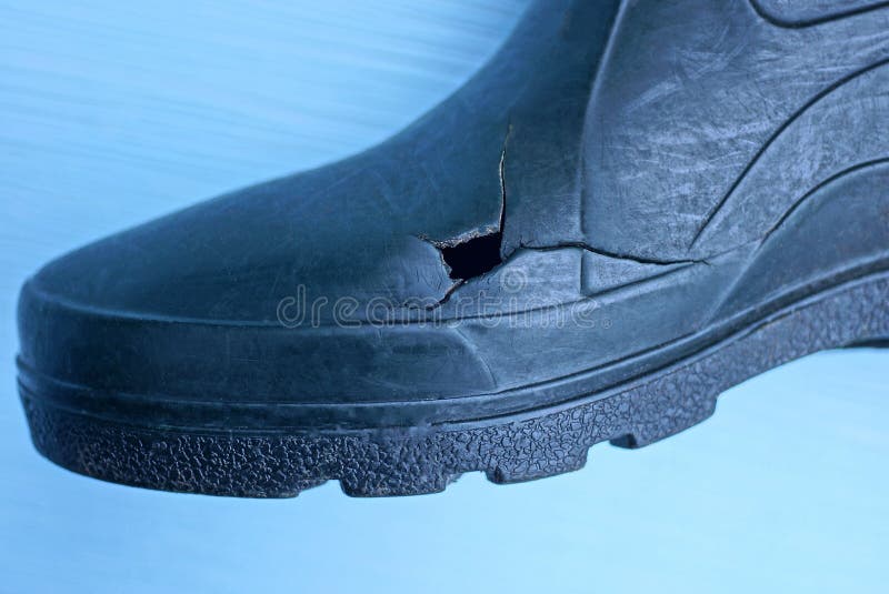 Old Boot with Torn Sole. Shoe Repair Concept Stock Image - Image of ...