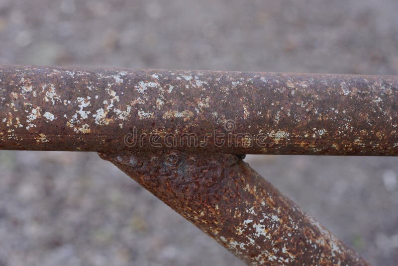 Part of an Old Iron Brown Pipe in Rust Stock Image - Image of border ...