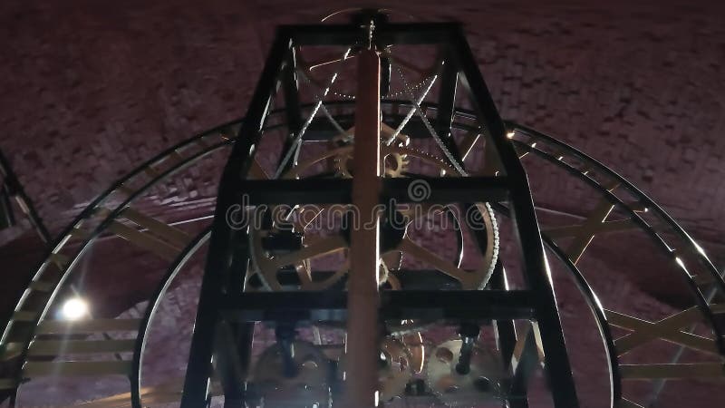Part of the Old Mechanism of the Great Magical Clock. Stock Footage ...