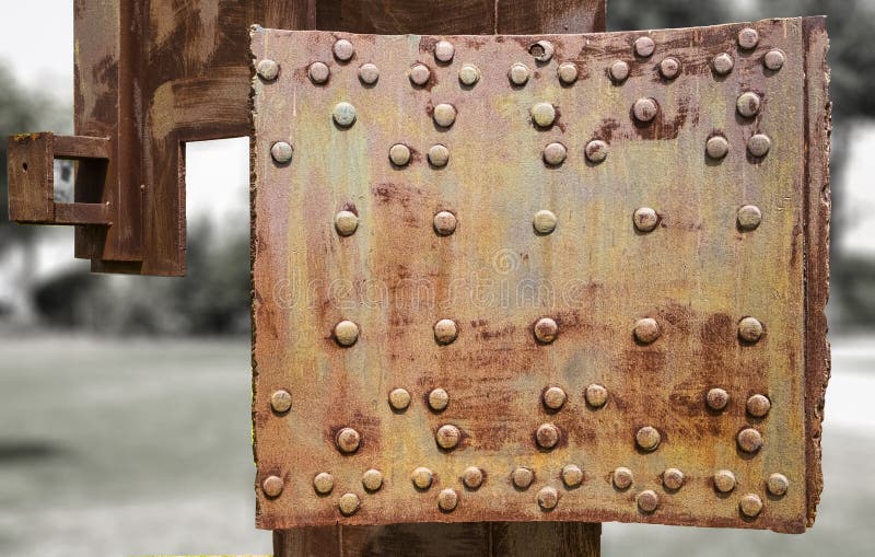 Part of the Old Metal Structure, Covered with Rust Stock Image - Image ...